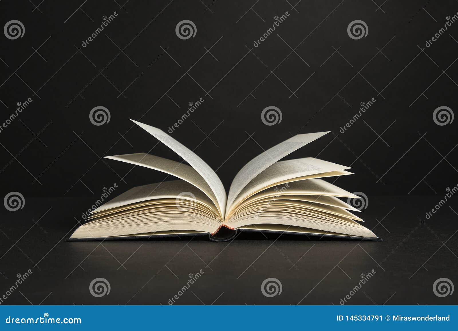 Open Book Black Background