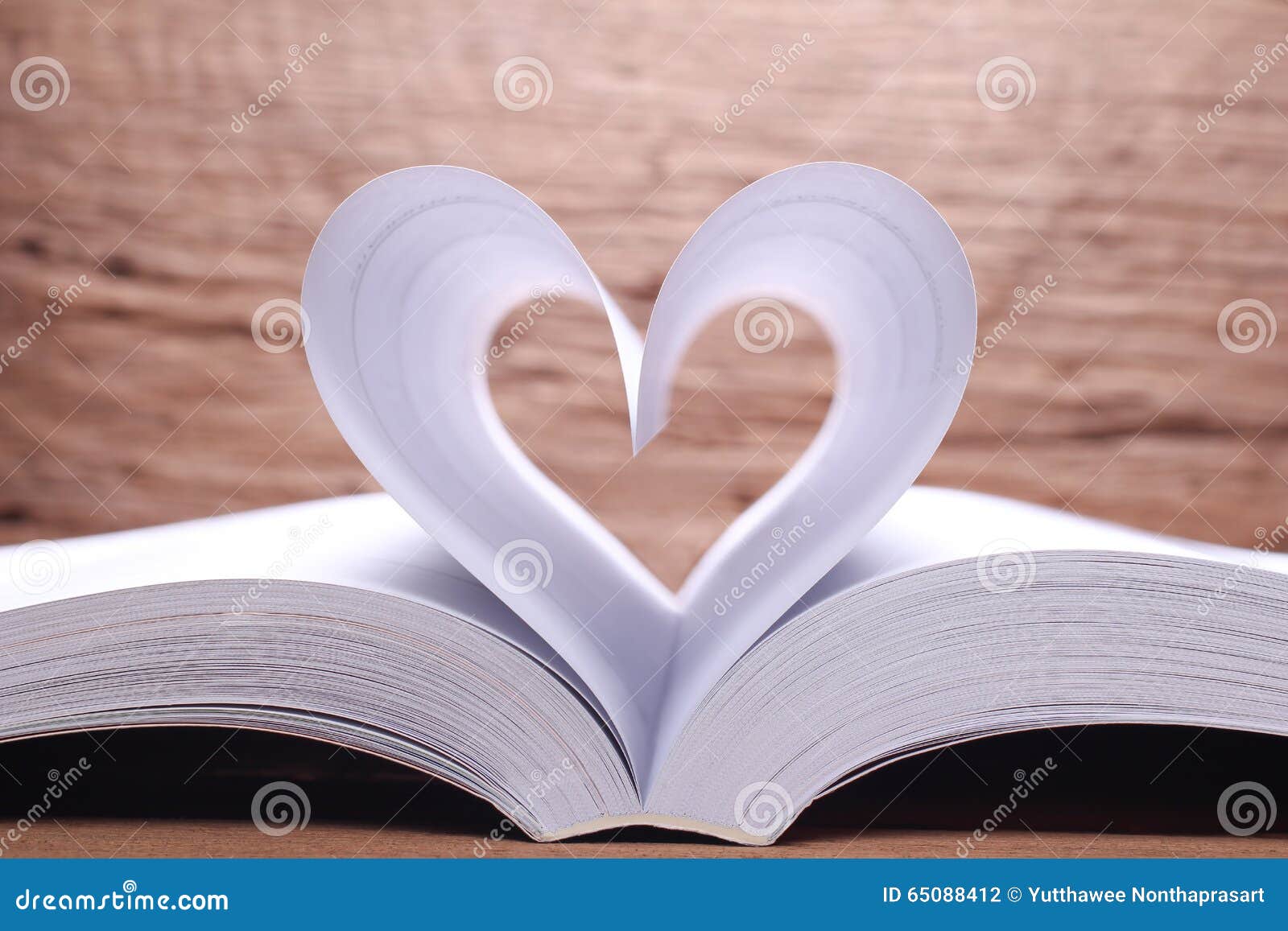 Open Book Pages into a Heart Shape. Stock Photo - Image of love ...