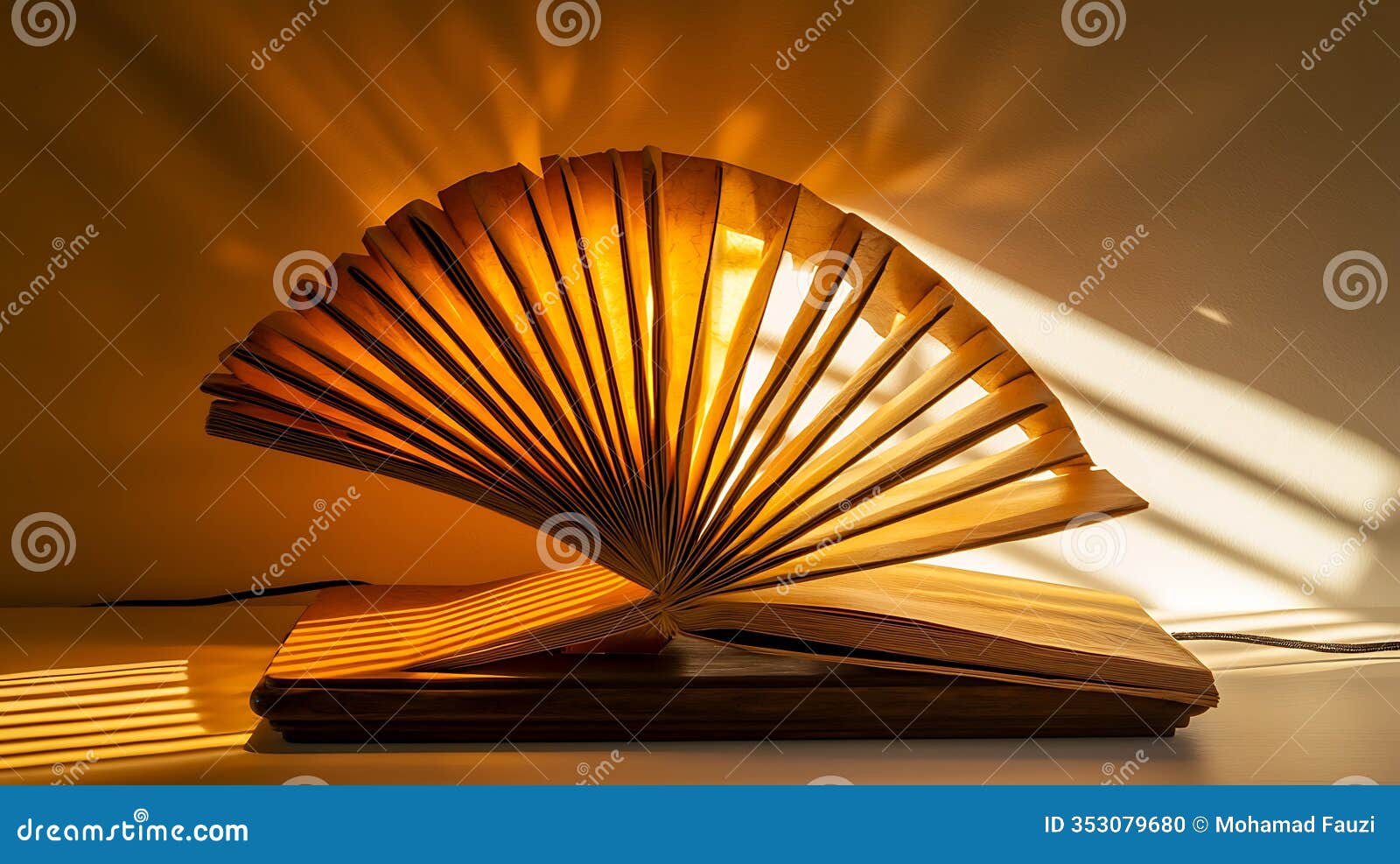 Open Book Pages Illuminated by Sunlight, Creating a Warm, Inviting ...