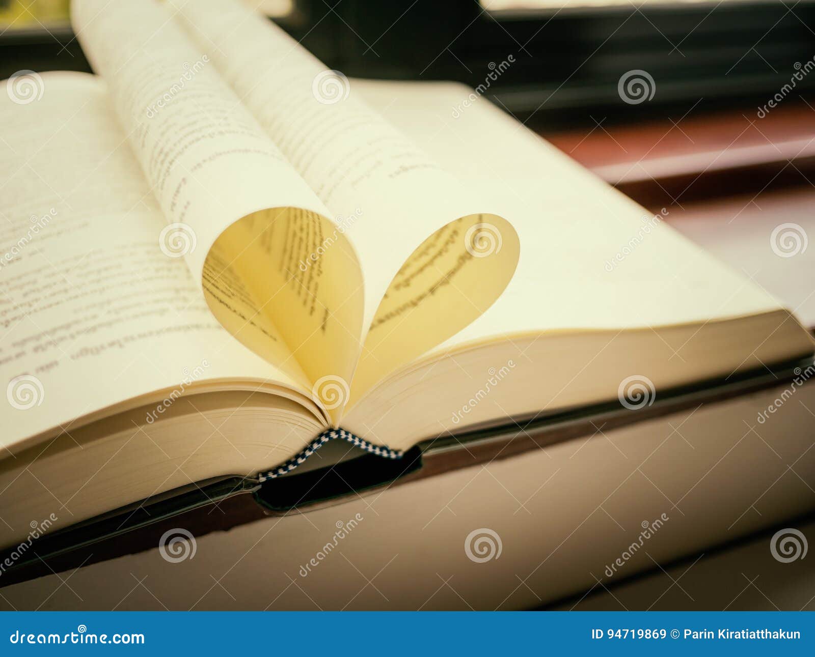 Open Book with Pages Shaped Like Heart Stock Image - Image of heart ...