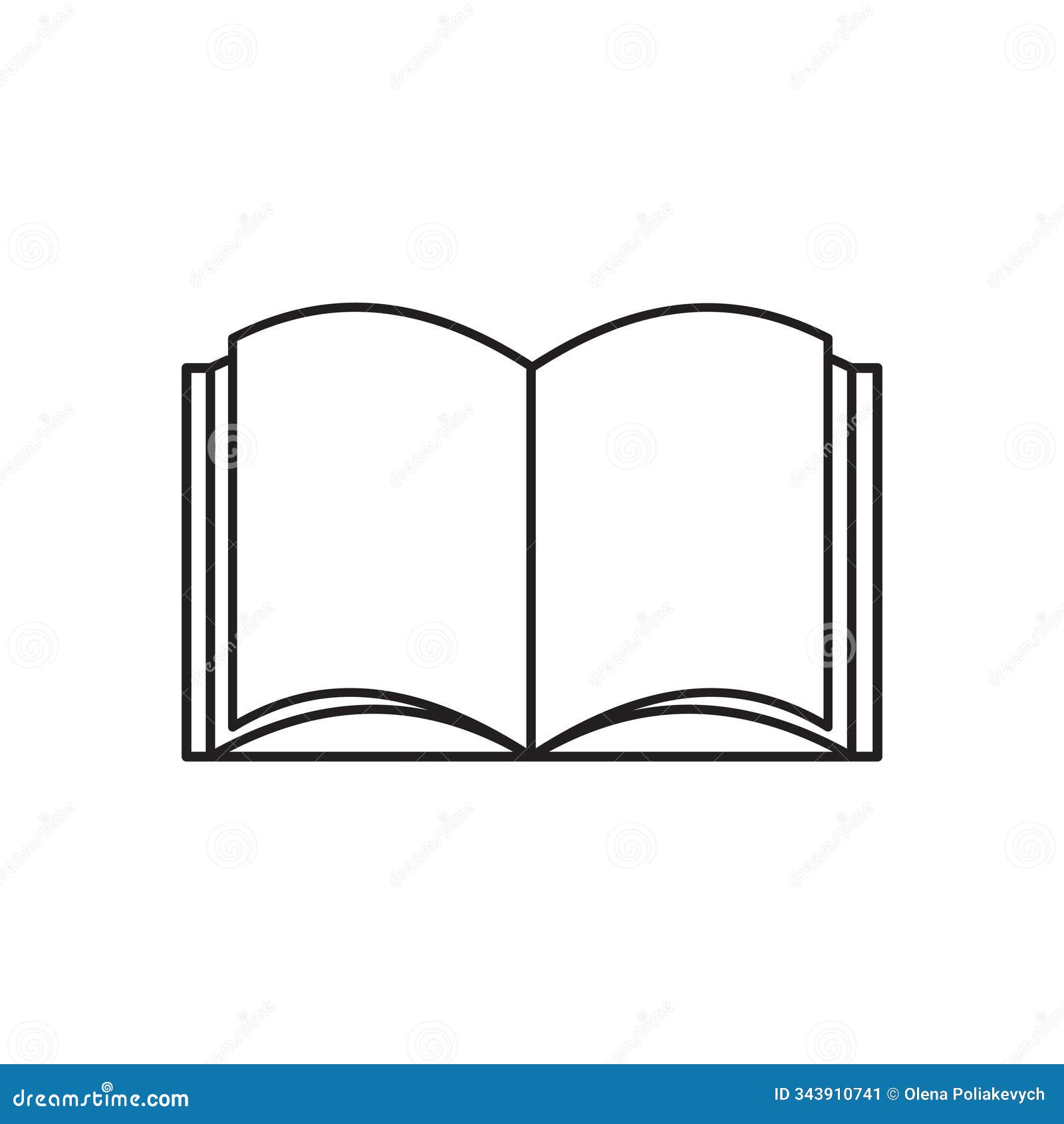 Open Book. Pages Spread. Symbol of Knowledge. Educational Icon Stock ...