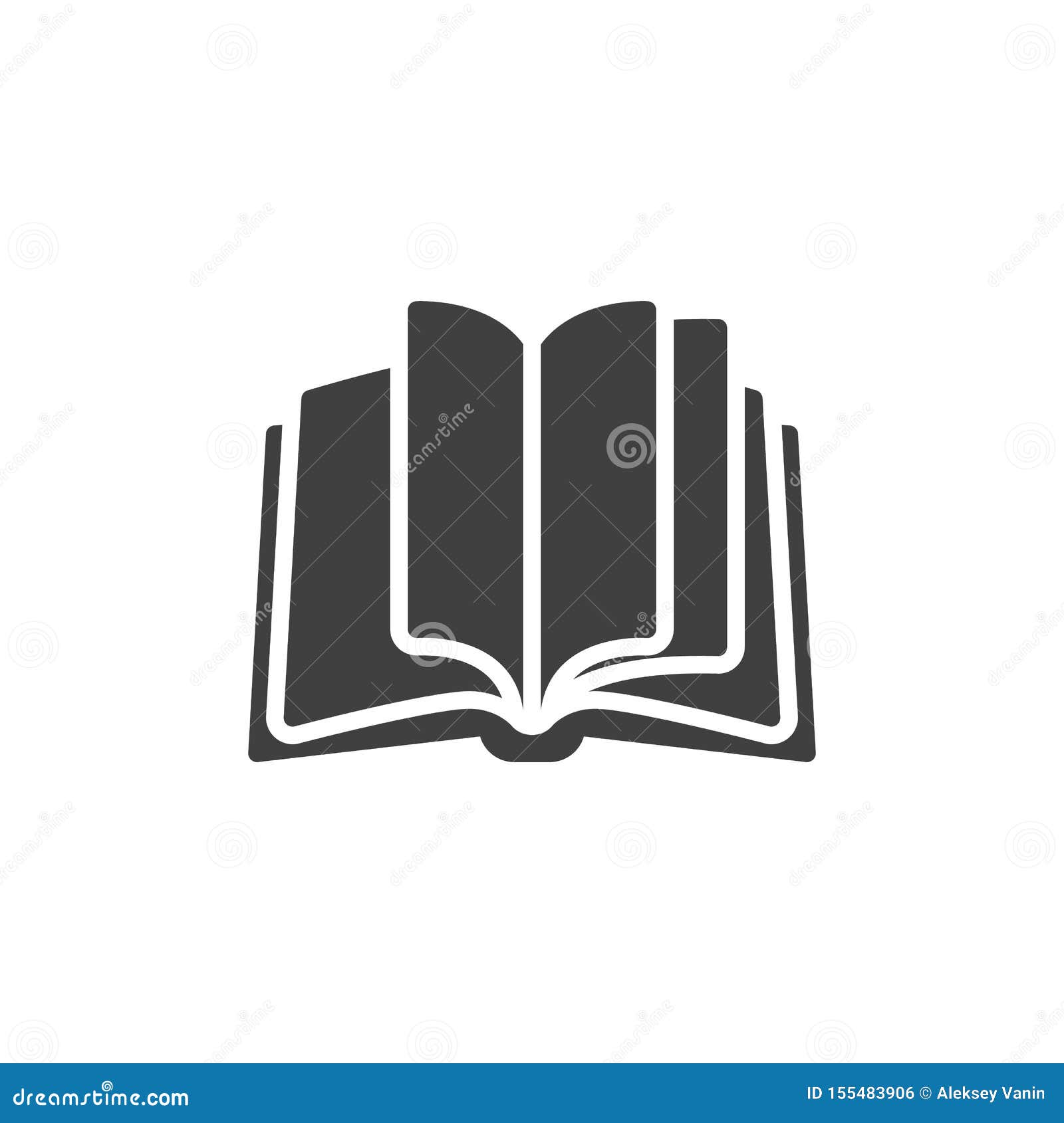 Open Book Pages Vector Icon Stock Vector - Illustration of reading ...