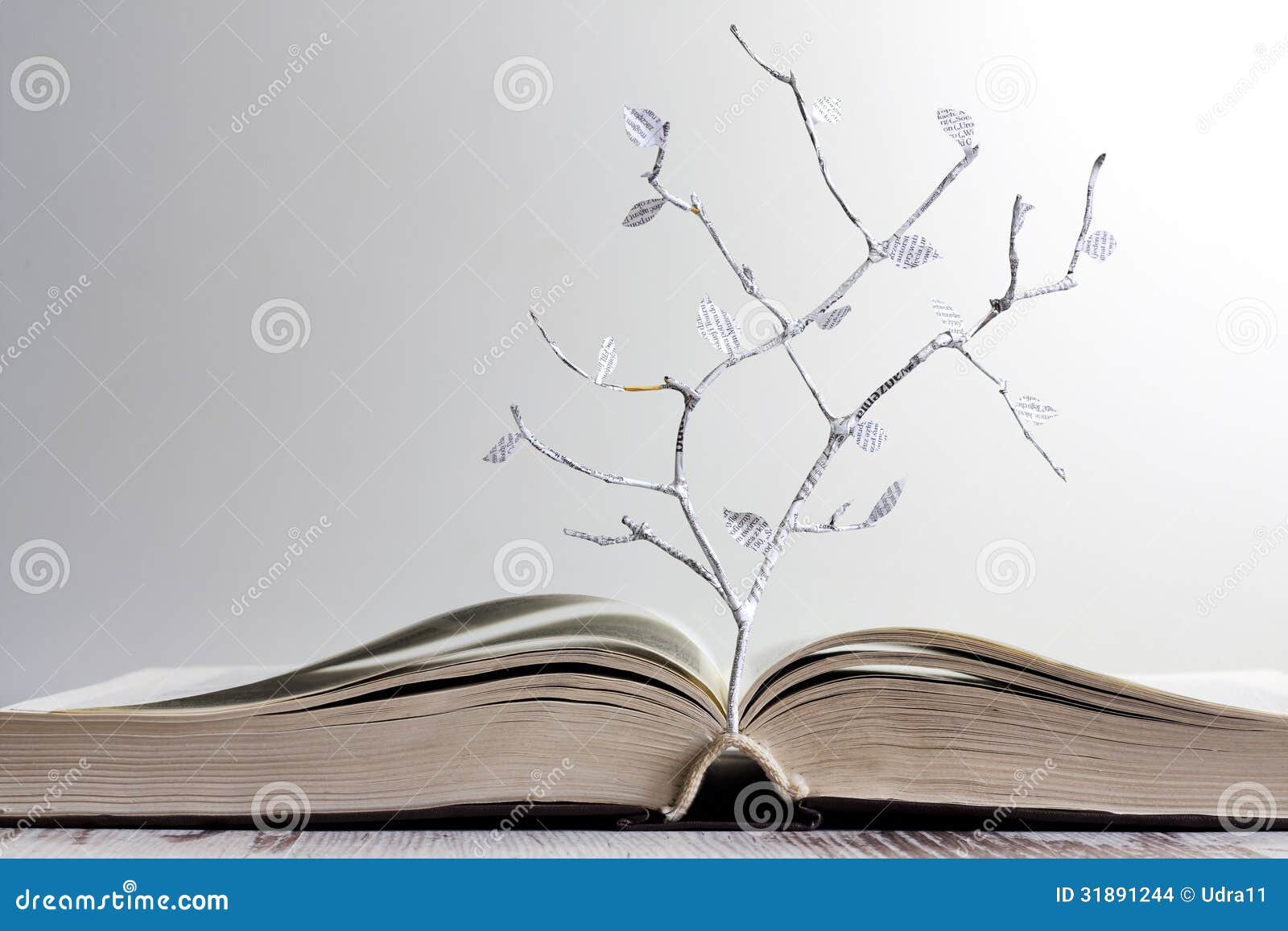 Open Book and Paper Letters Tree Concept Stock Photo - Image of idea ...