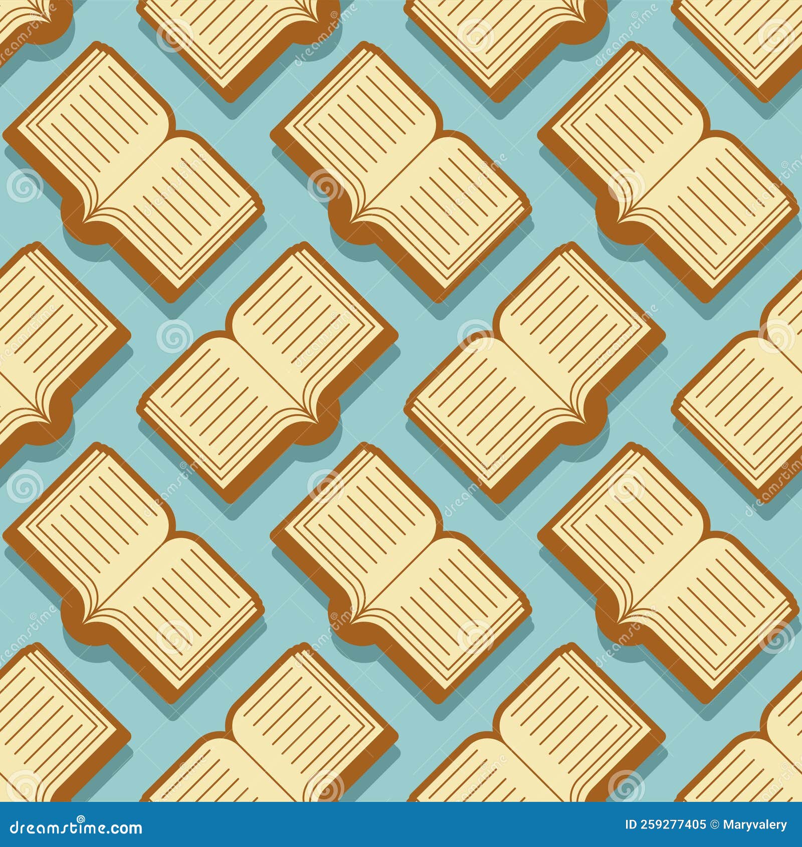 Open Book Pattern Seamless. Book Background Stock Vector - Illustration ...