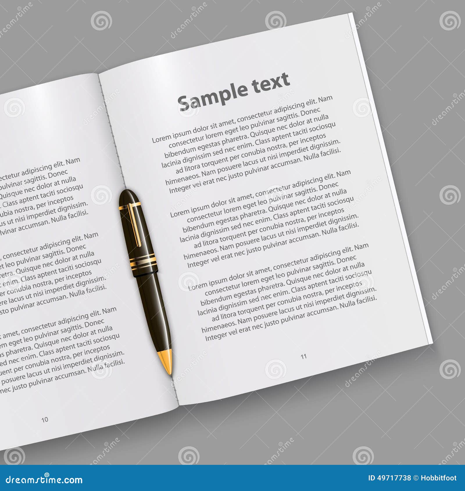 Open book with pen stock vector. Illustration of library - 49717738