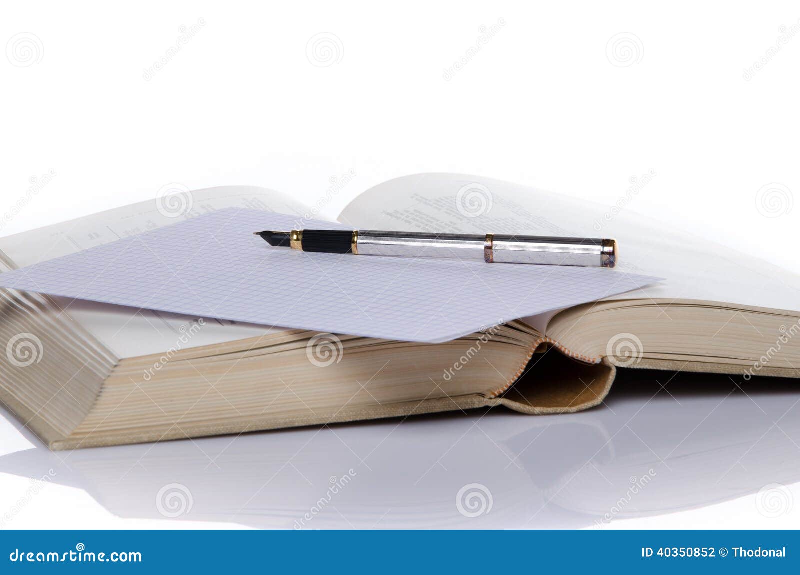 Open book with a pen stock photo. Image of learn, literature - 40350852