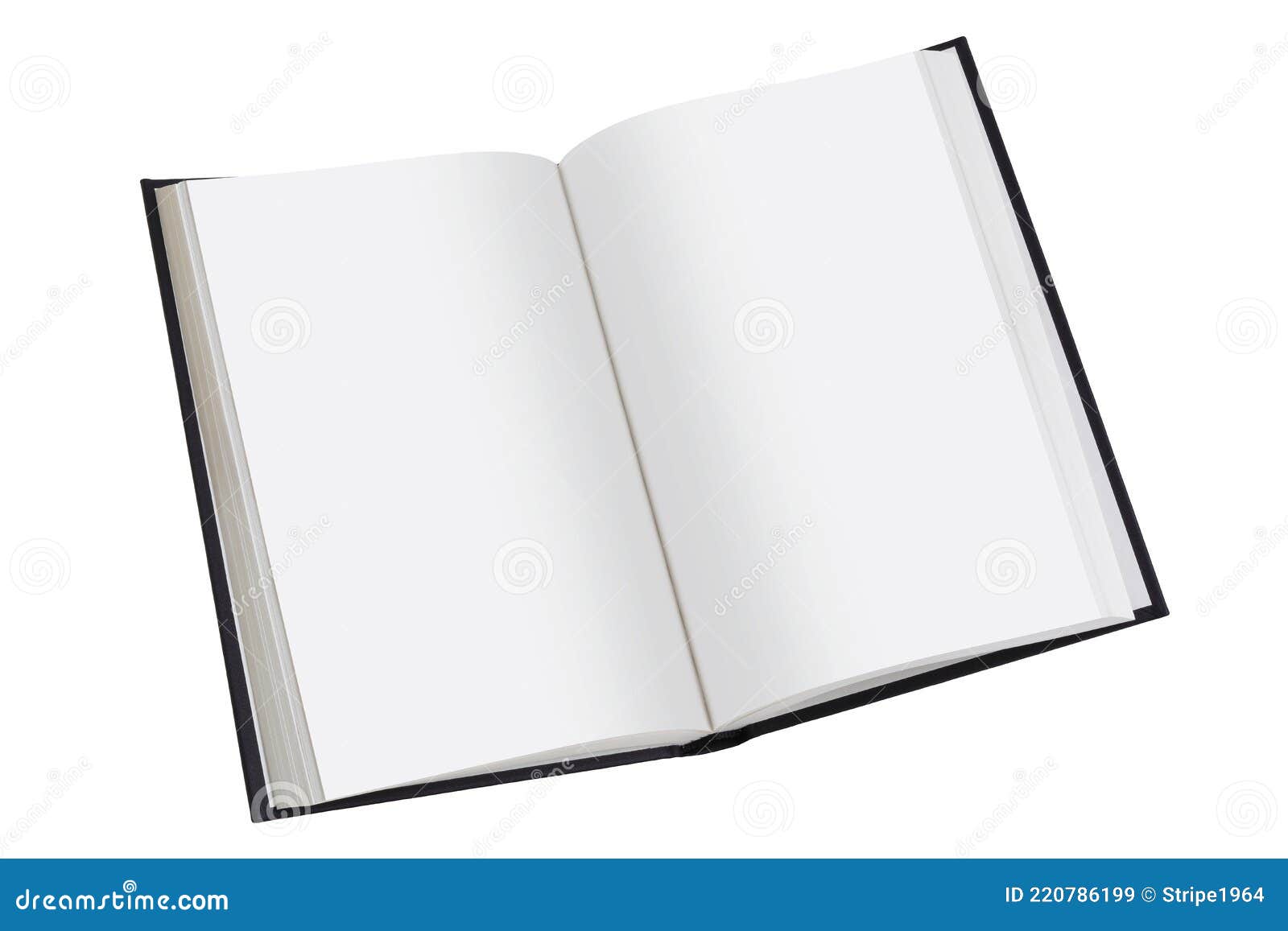 Open Book with Plain Pages on White with Clipping Path Stock Image ...