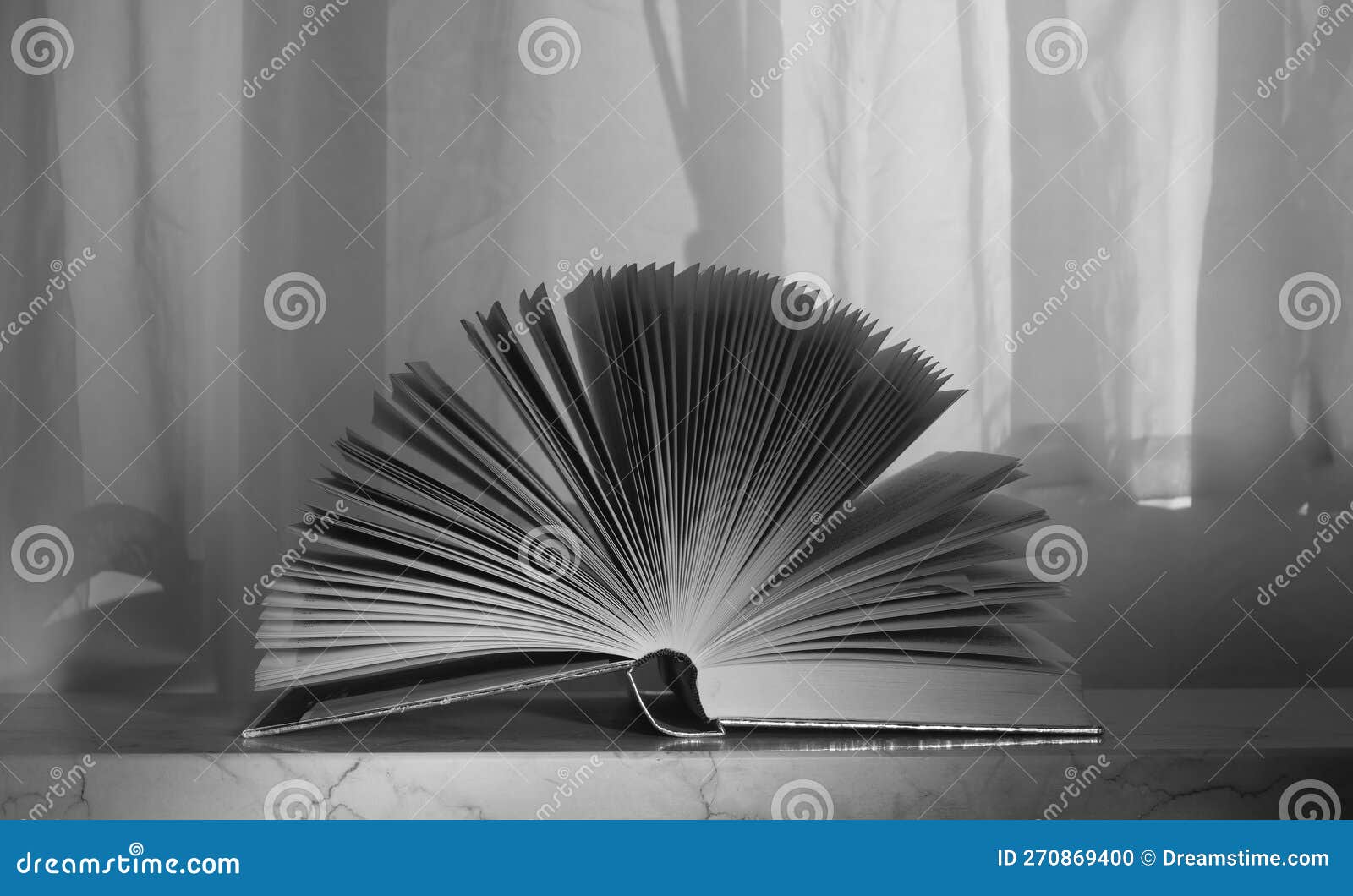 Open Book with Point Light,reading,education,learning Concept, Black ...