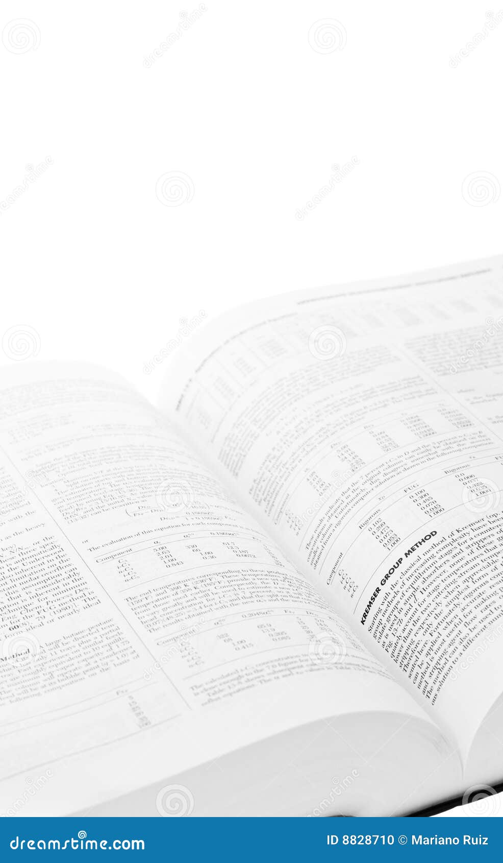 Open Book. Portrait Orientation. Stock Photo - Image of paperback ...