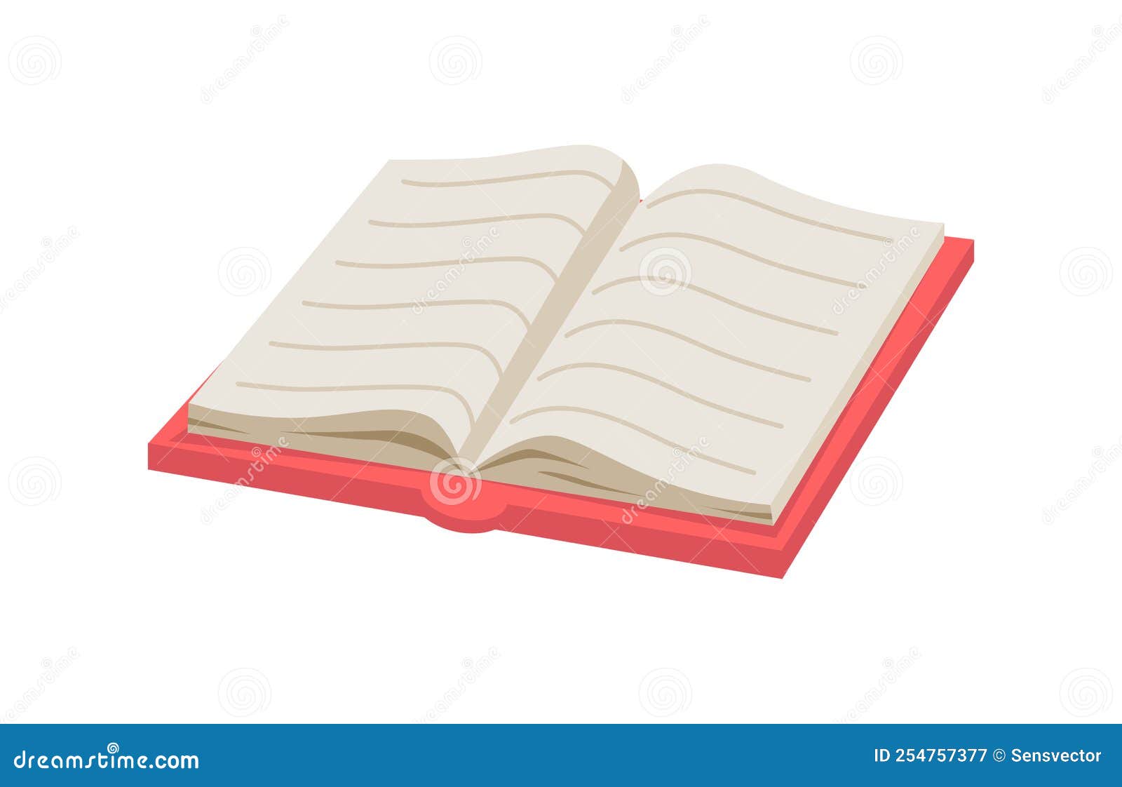 Open Book, Publication or Journal in Hardcover Stock Vector ...