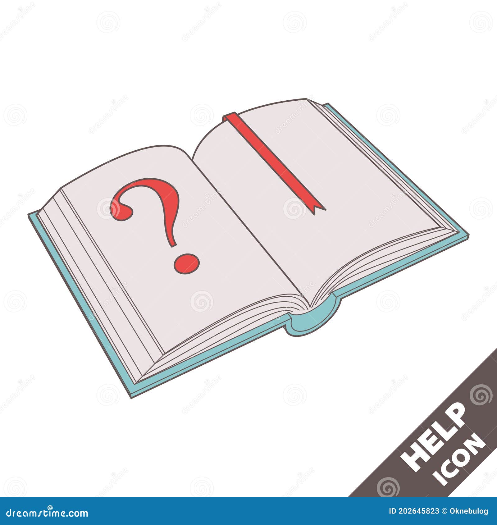 Open Book and a Question Mark 3D Vector Icon in Flat Style Stock Vector ...