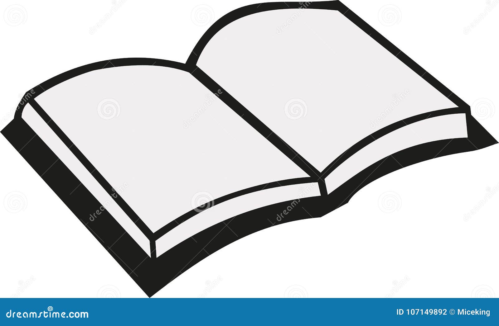 Open book vector stock illustration. Illustration of school - 107149892