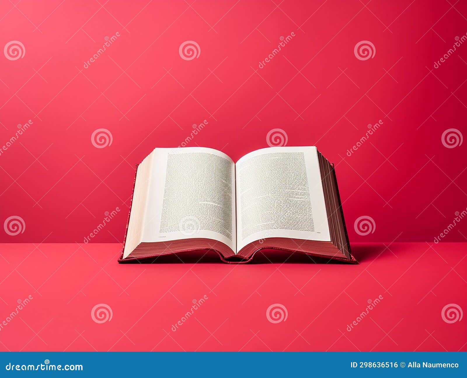 Open Book on Red Background Stock Illustration - Illustration of ...