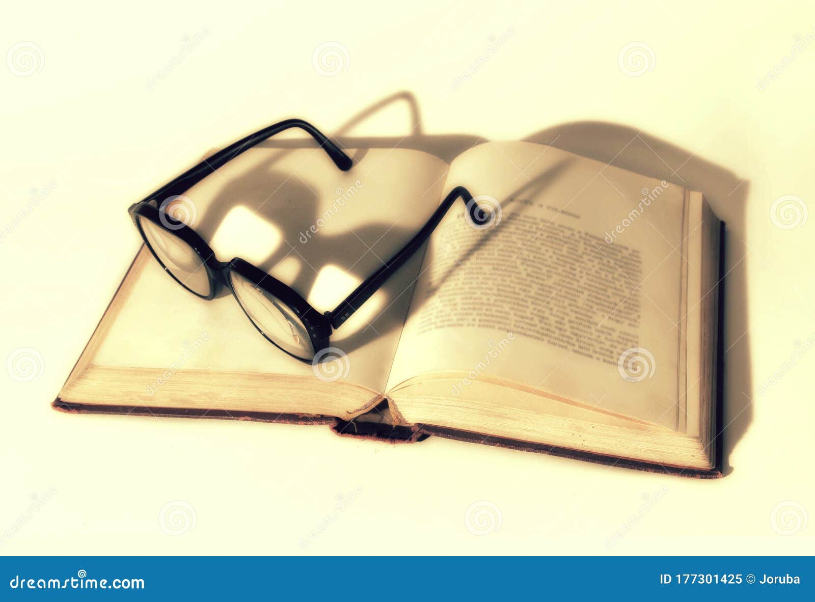 Open Book and Retro Eyeglasses Stock Image - Image of fashion, elderly ...