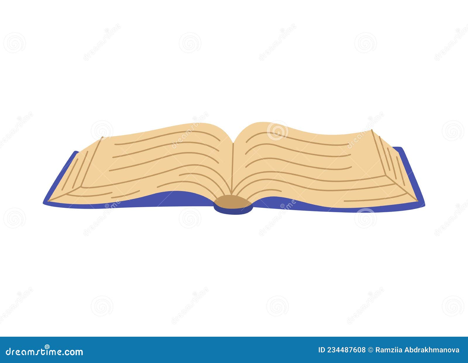 Open book. School textbook stock vector. Illustration of literature ...