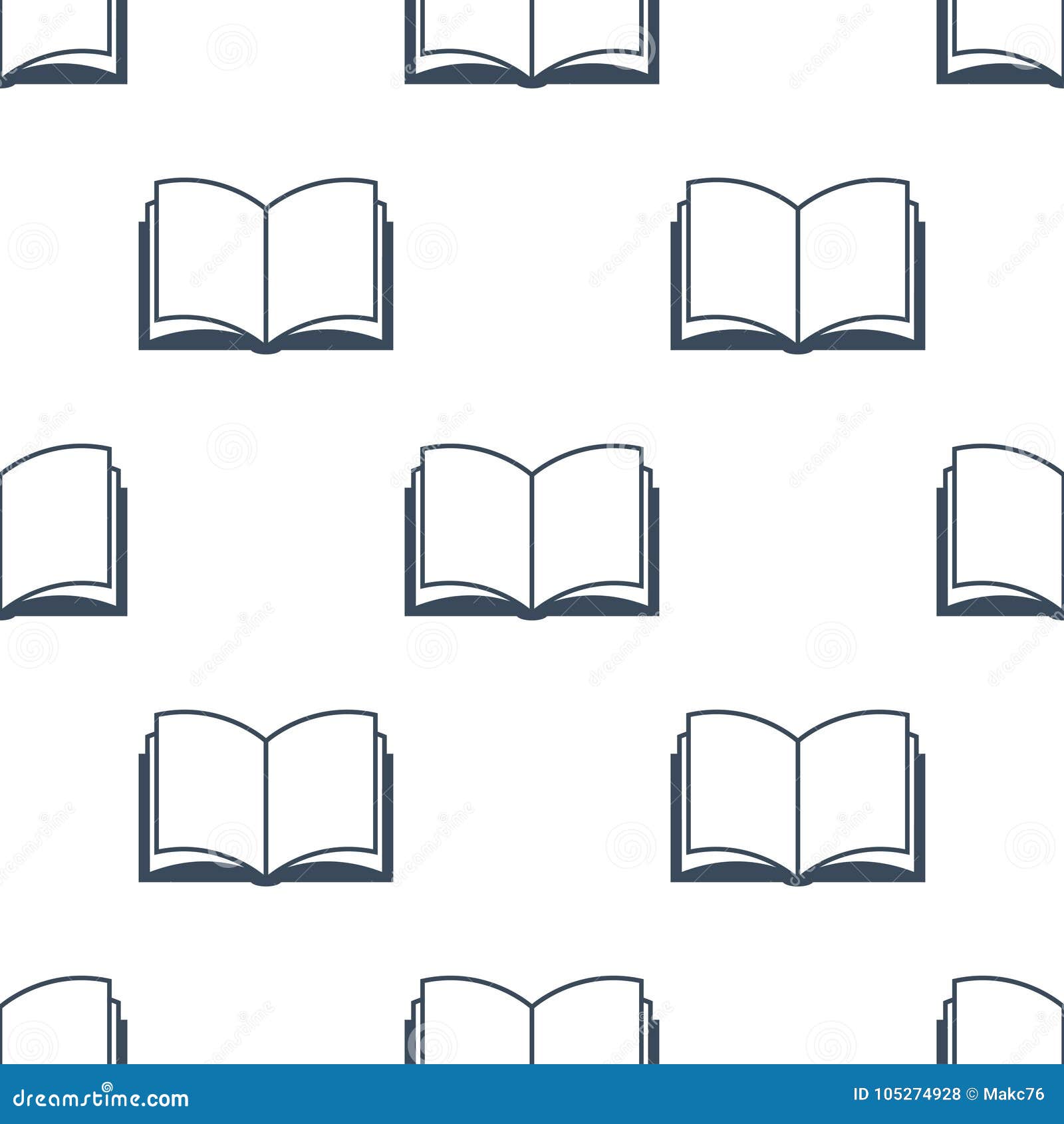Open book seamless pattern stock vector. Illustration of publish ...