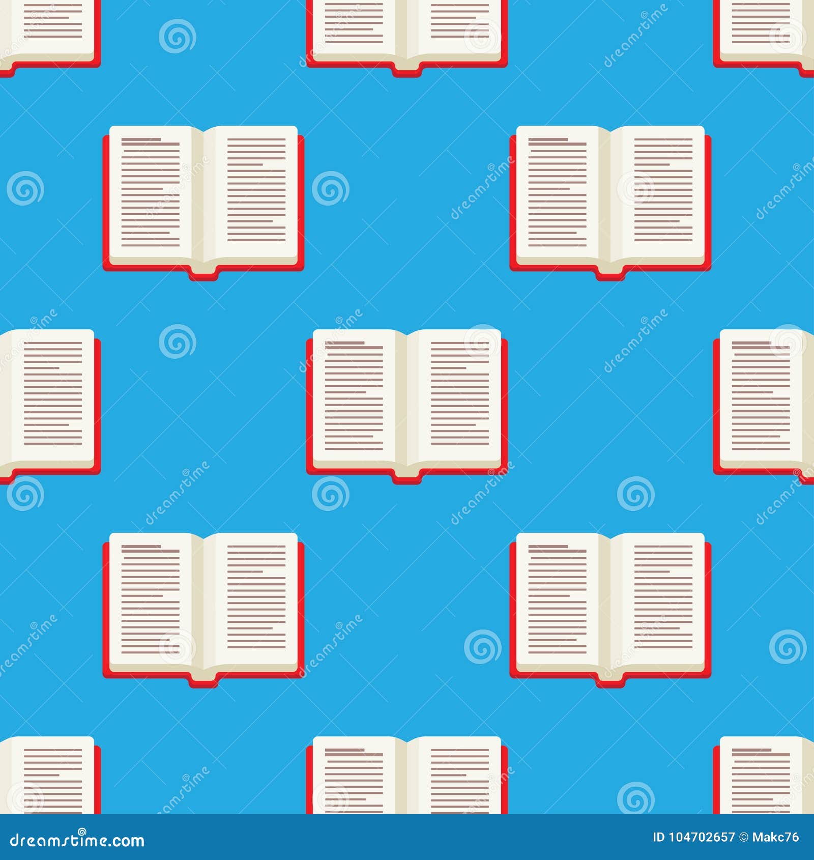 Open book seamless pattern stock vector. Illustration of education ...