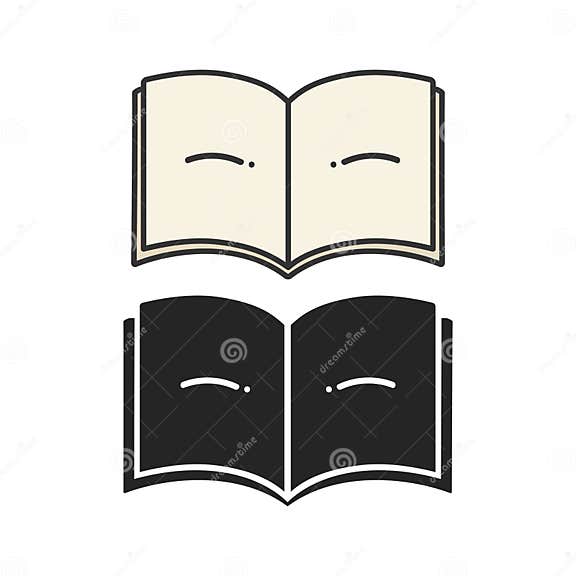 Open Book Set Isolated Vector Illustration Stock Vector - Illustration ...