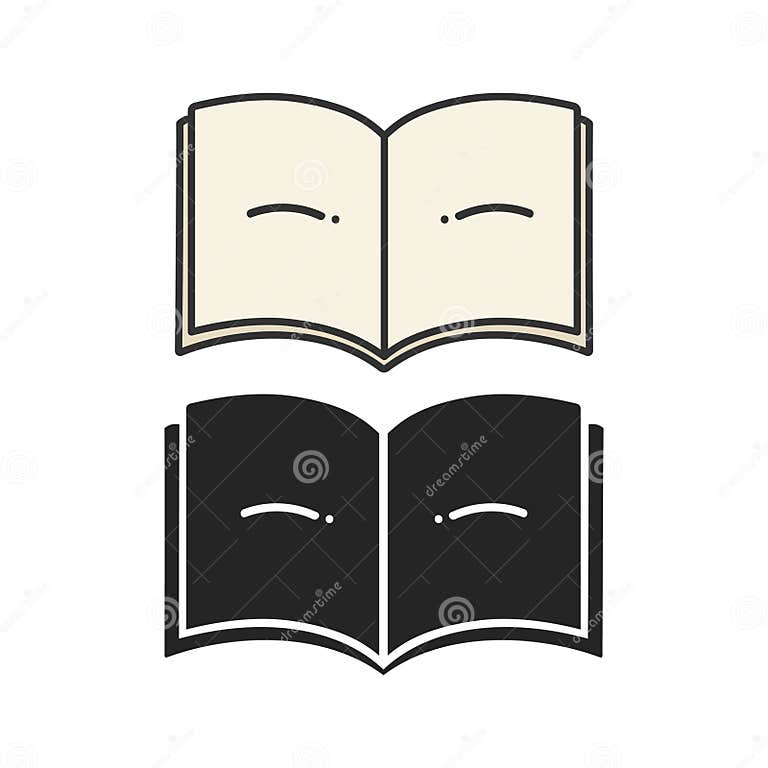 Open Book Set Isolated Vector Illustration Stock Vector - Illustration ...