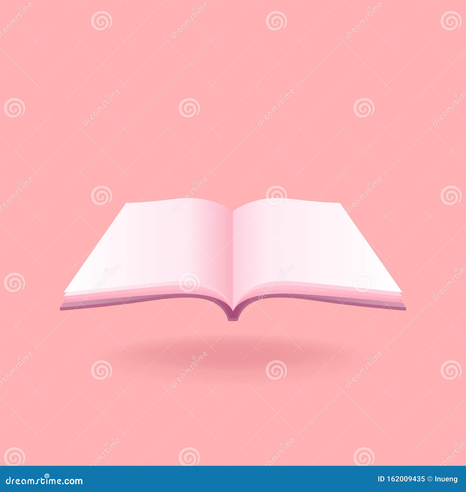 Open Book Side View Isolated Object. Stock Vector - Illustration of ...