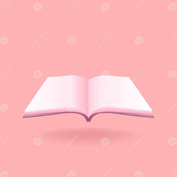 Open Book Side View Isolated Object. Stock Vector - Illustration of ...