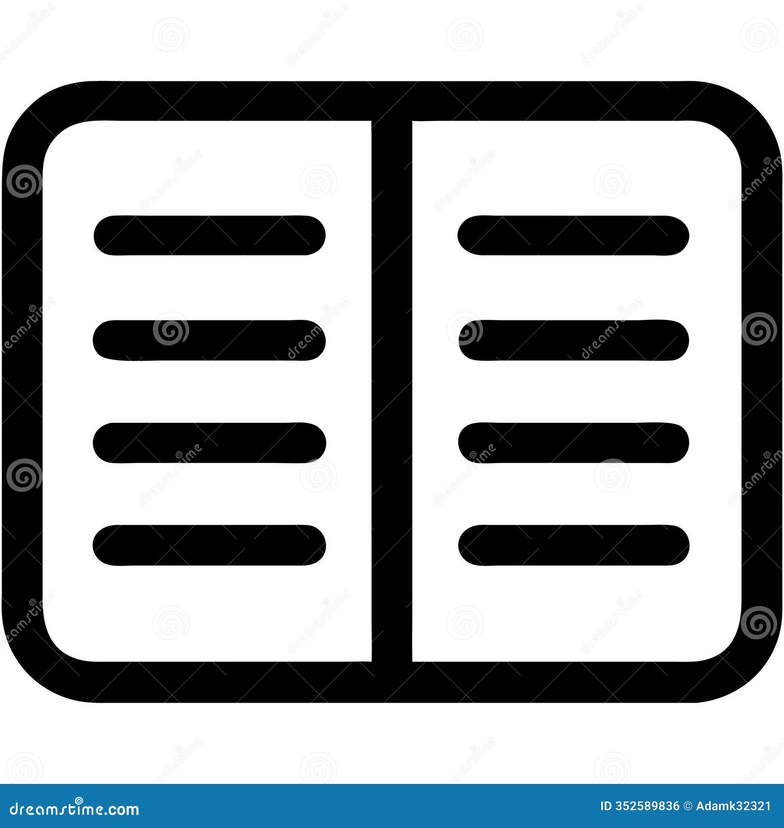 Open Book Simplistic Vector Design for Educational Material and ...