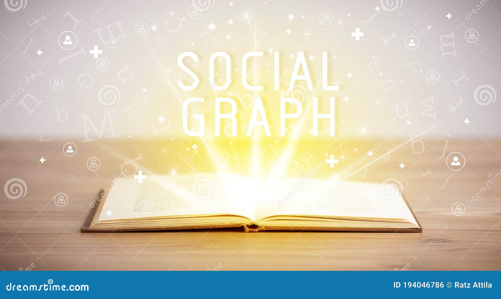 Open Book, Social Networking Concept Stock Illustration - Illustration ...
