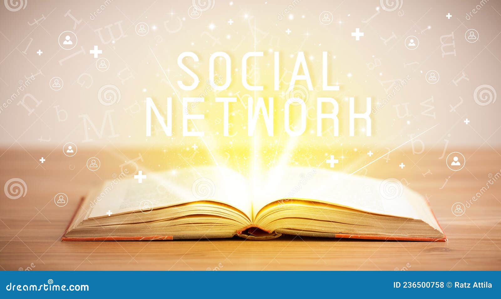 Open Book, Social Networking Concept Stock Illustration - Illustration ...