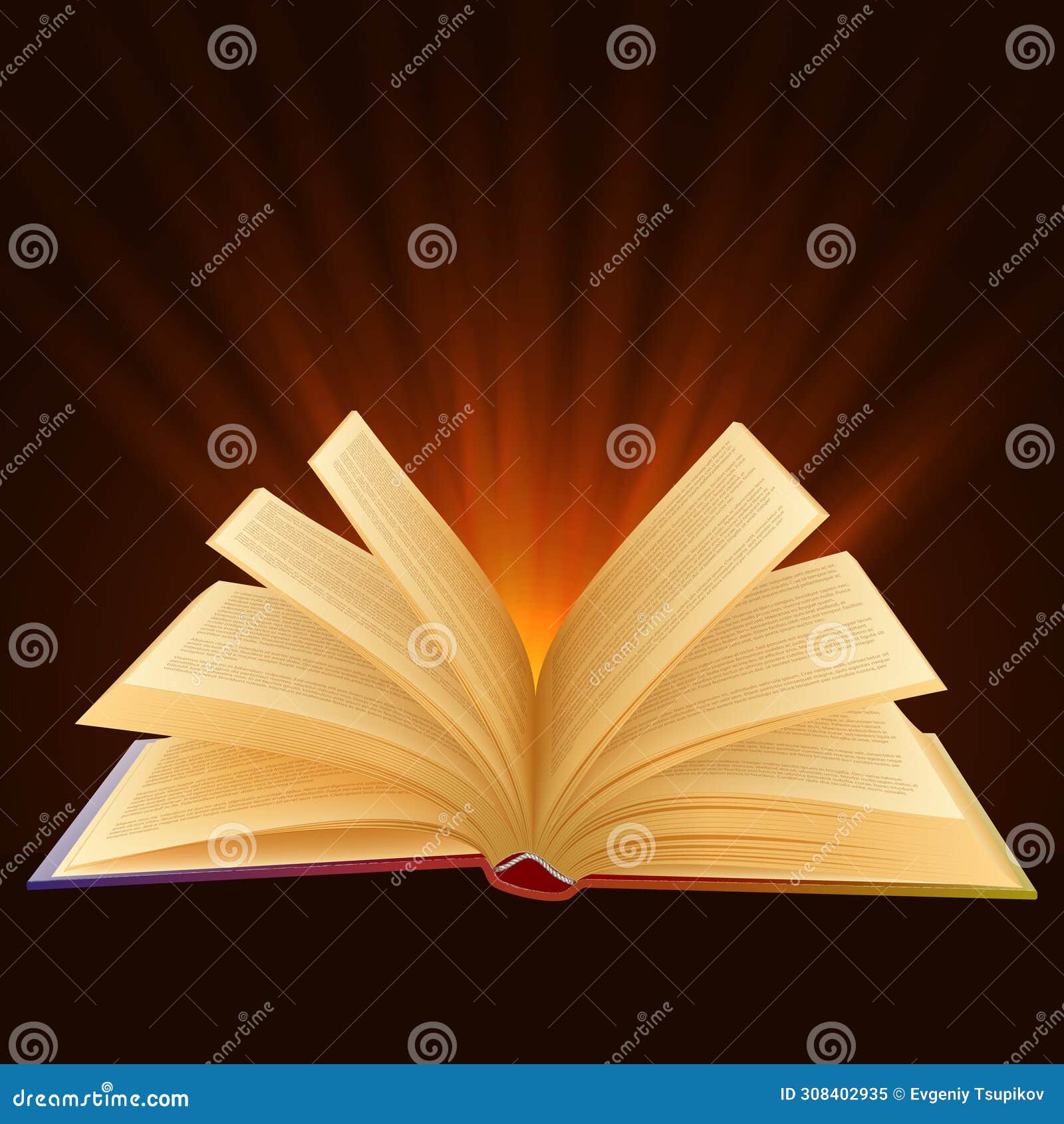 An Open Book is a Source of Knowledge. Vector Illustration Stock ...