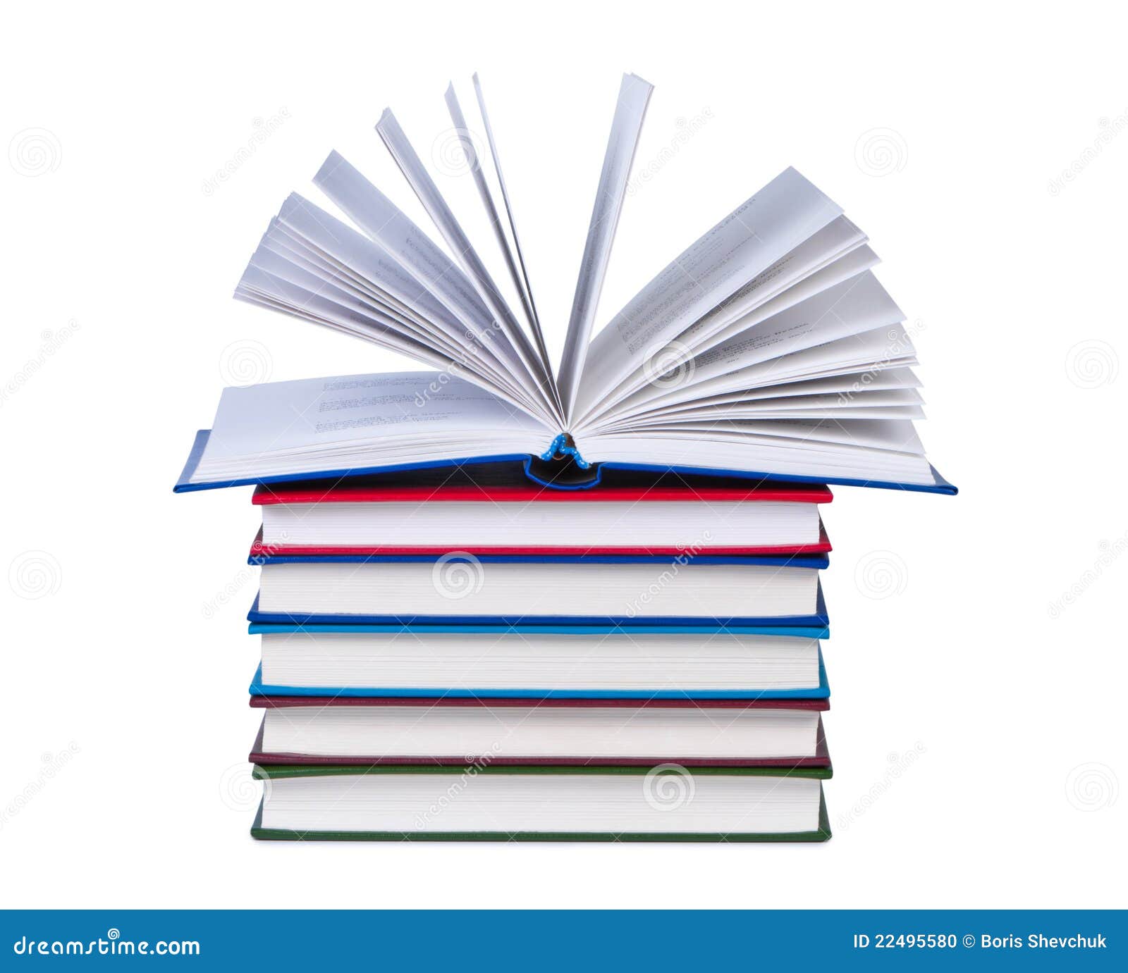 Open Book on Stack of Books. Stock Photo - Image of book, reading: 22495580