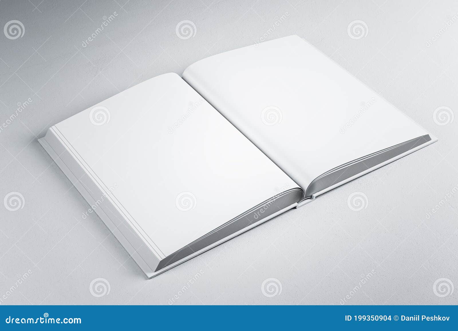 Open Book Standing on Gray Table Stock Illustration - Illustration of ...