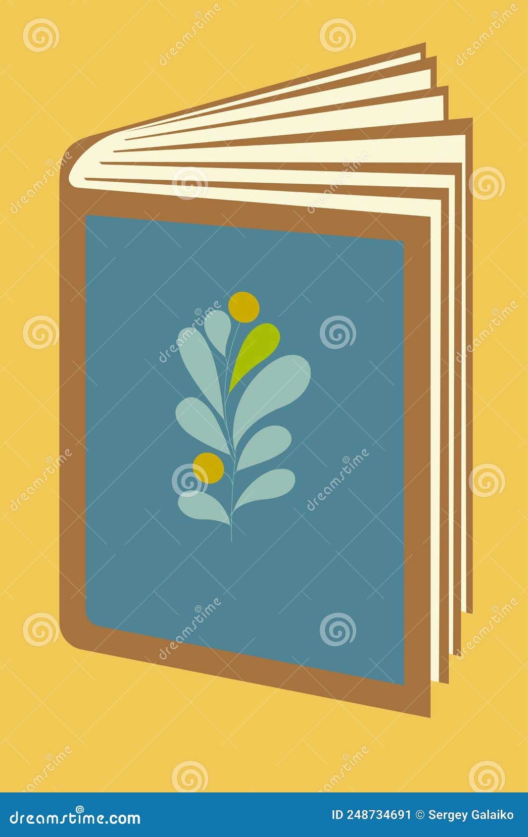 An Open Book Stands on the Surface Stock Vector - Illustration of ...