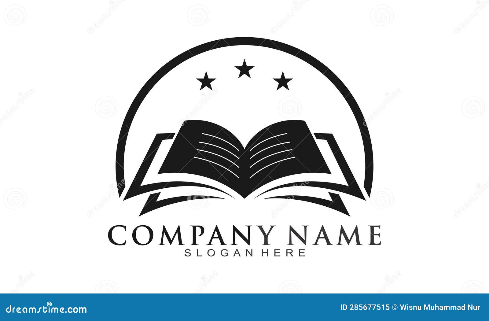 Open Book and Star Vector Logo Stock Vector - Illustration of ...
