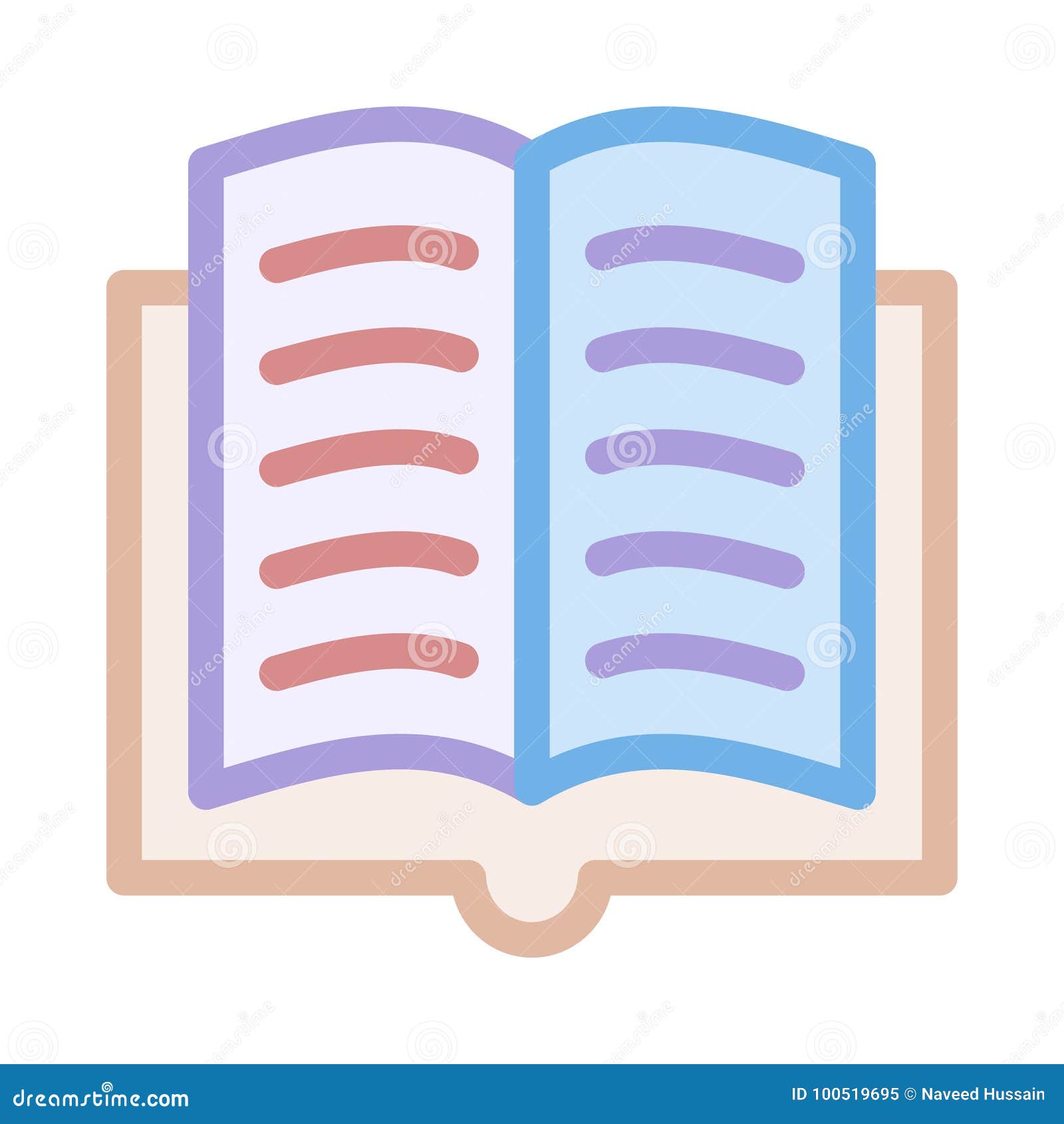 Open Book icon stock illustration. Illustration of cover - 100519695