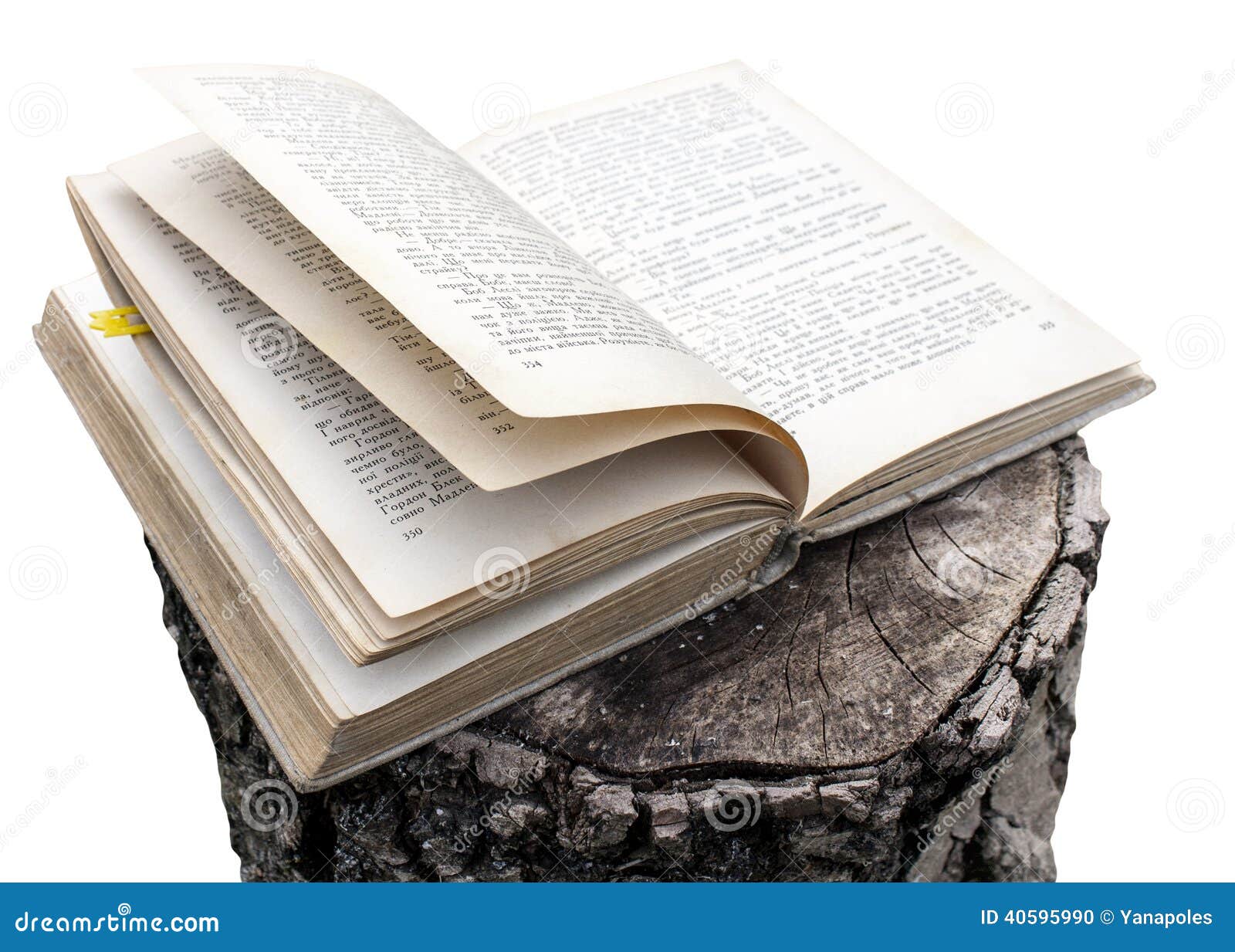 Open book on stump stock photo. Image of book, letters - 40595990
