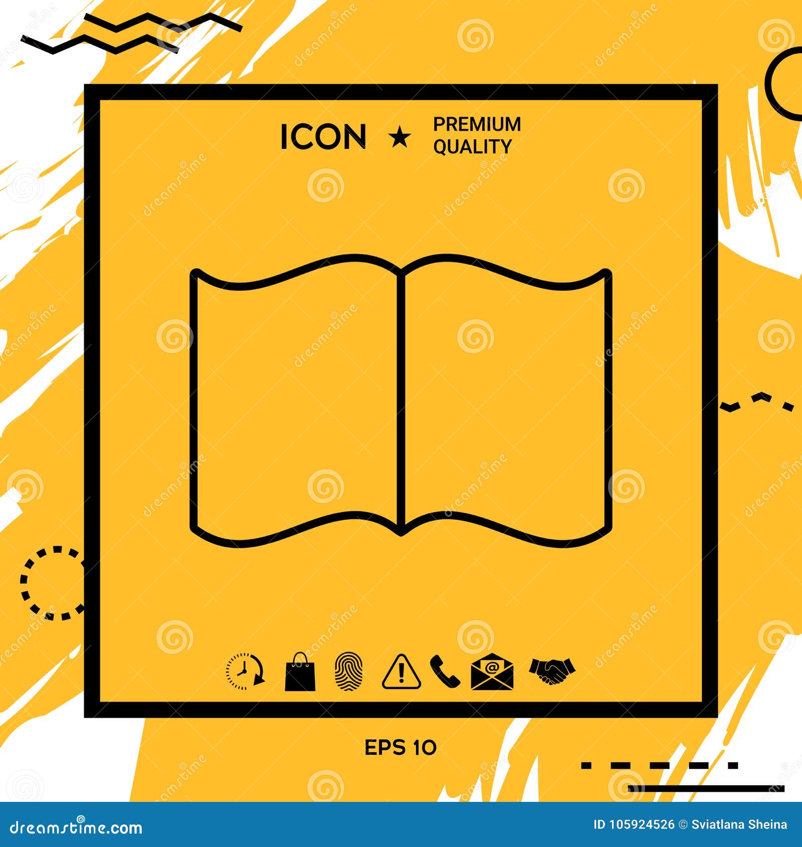 Open book symbol icon stock vector. Illustration of element - 105924526