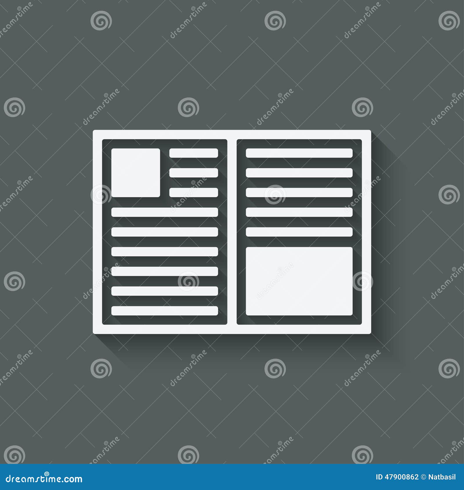 Open book symbol stock vector. Illustration of paper - 47900862