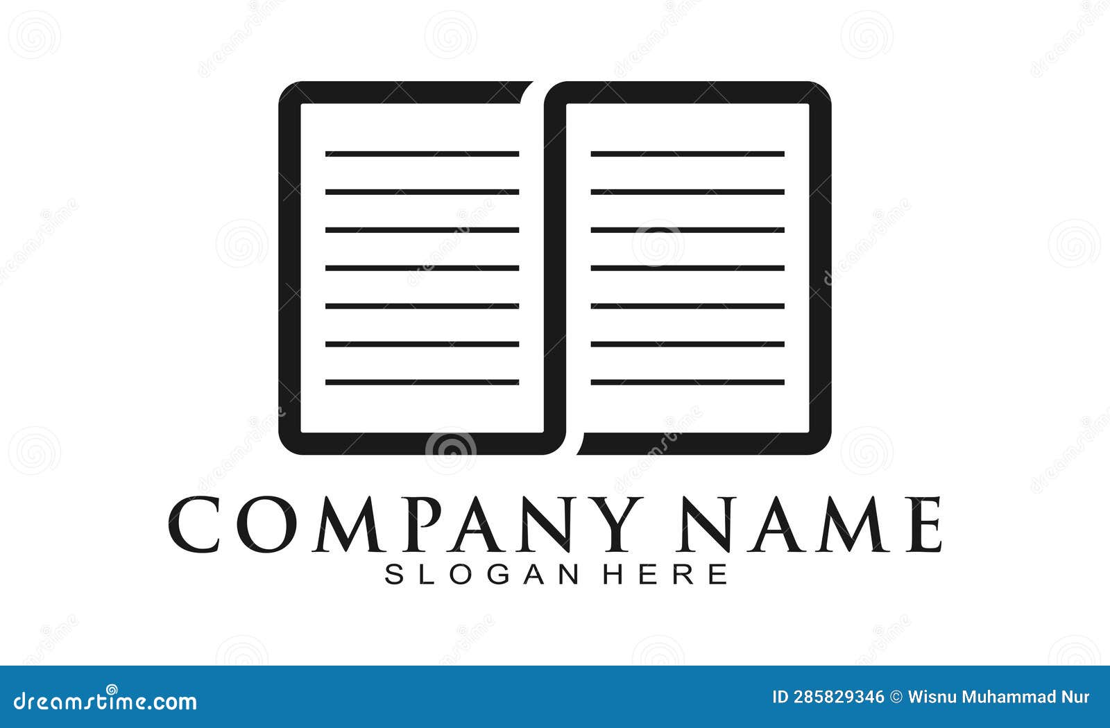 Open Book Symbol Vector Logo Stock Vector - Illustration of learning ...