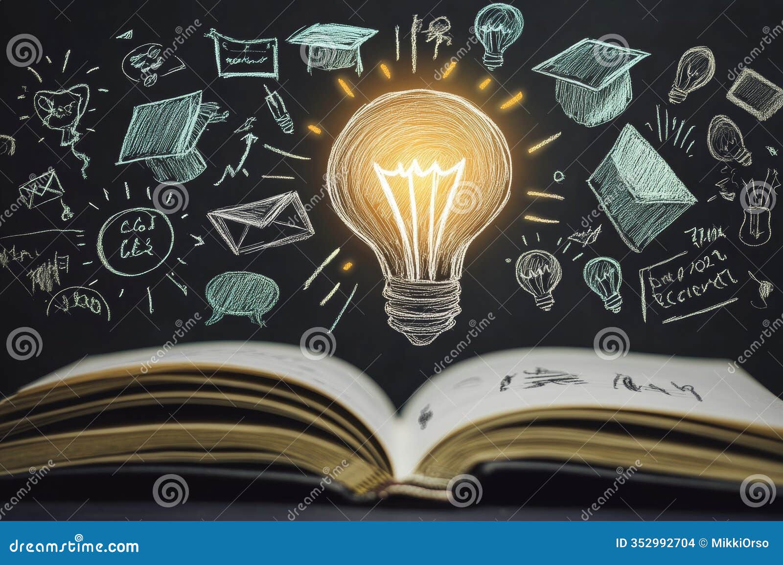 An Open Book Symbolizing Educational Content Marketing with Creative ...