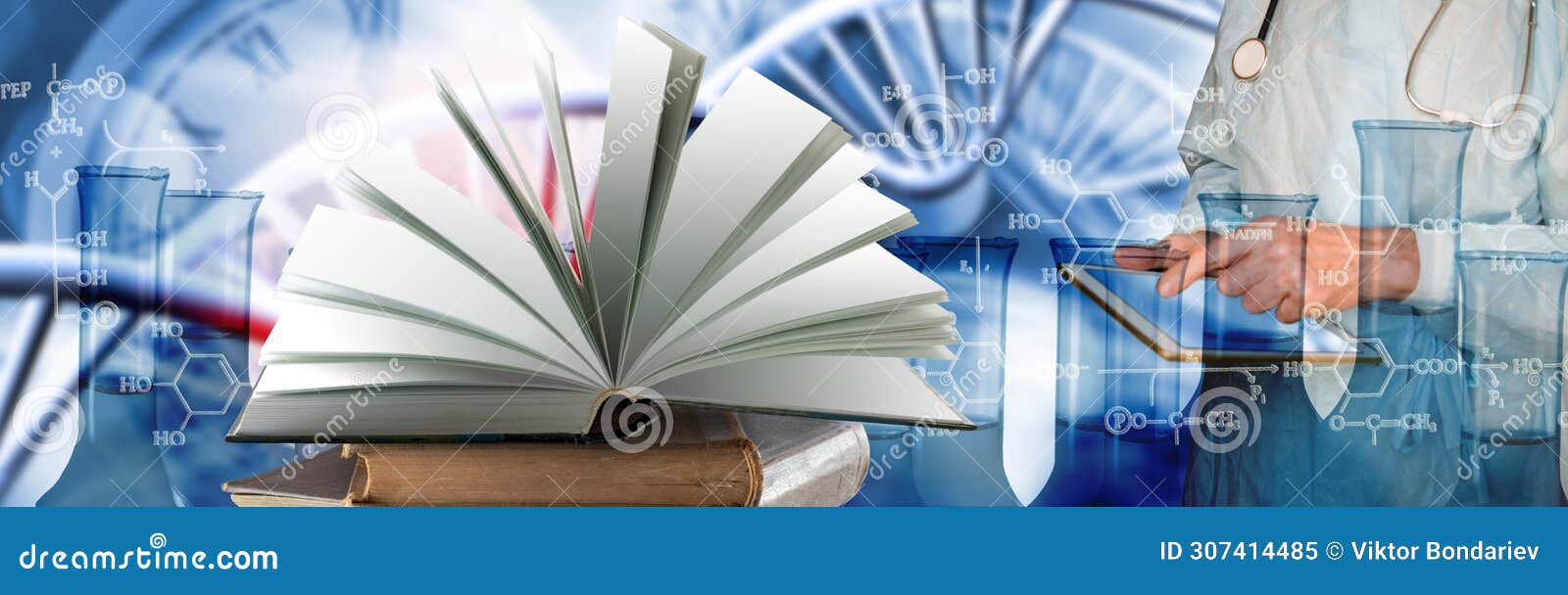 An Open Book Symbolizing the Source of Knowledge. a Book Lying on a ...