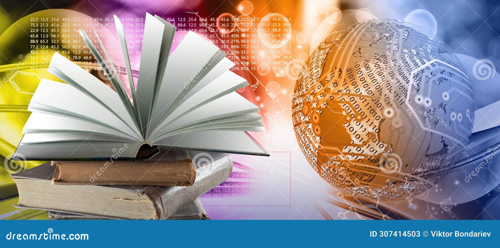 An Open Book Symbolizing the Source of Knowledge. a Book Lying on a ...