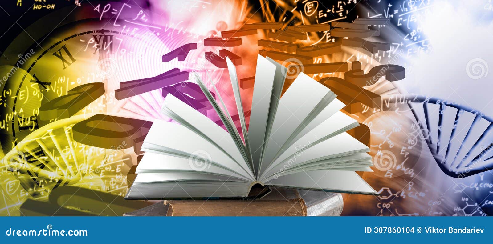 An Open Book Symbolizing the Source of Knowledge. a Book Lying on a ...