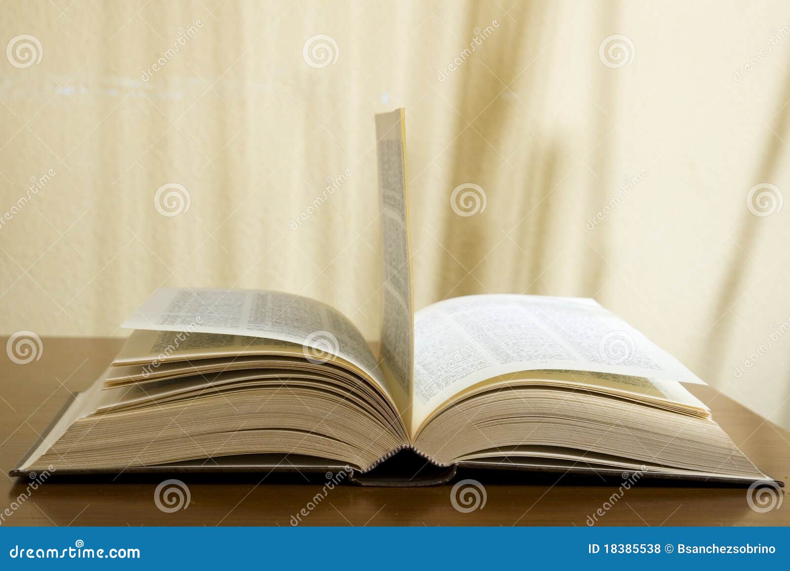 Open Book On Table Royalty Free Stock Photos - Image: 18385538