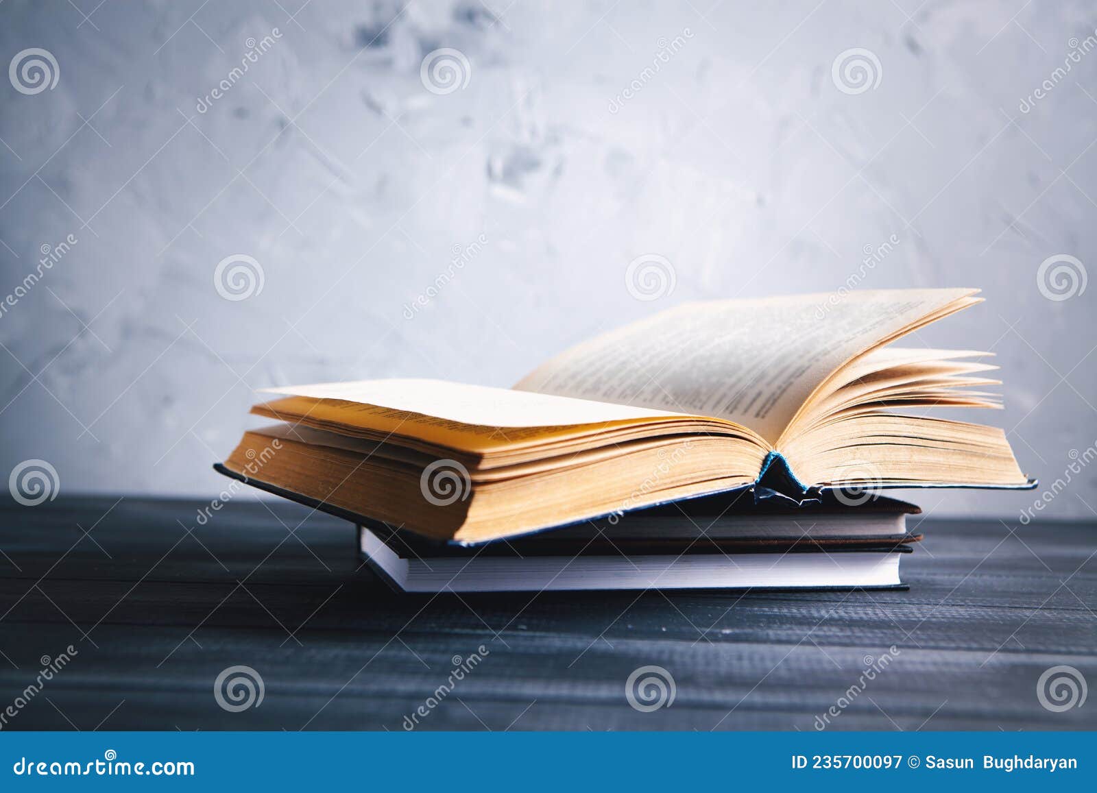 Open book on the table stock image. Image of open, literature - 235700097