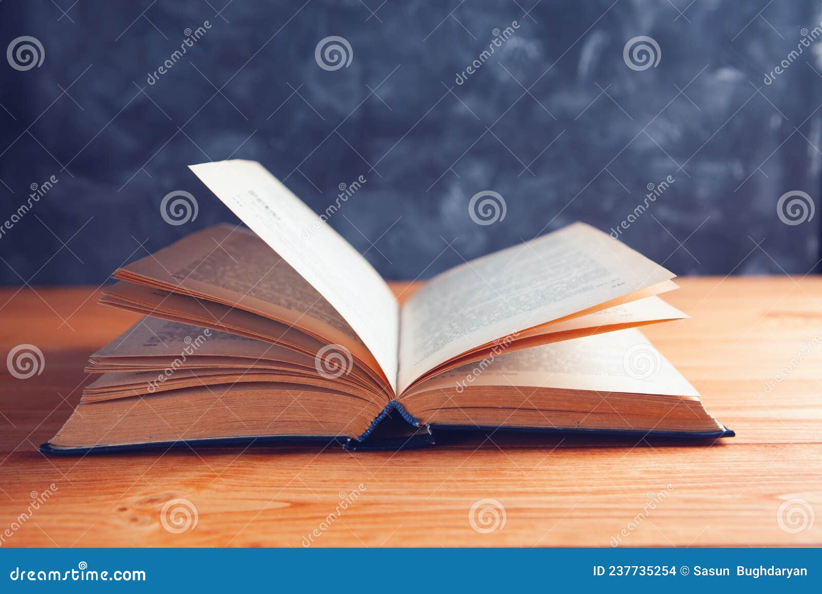 Open book on the table stock photo. Image of textbook - 237735254