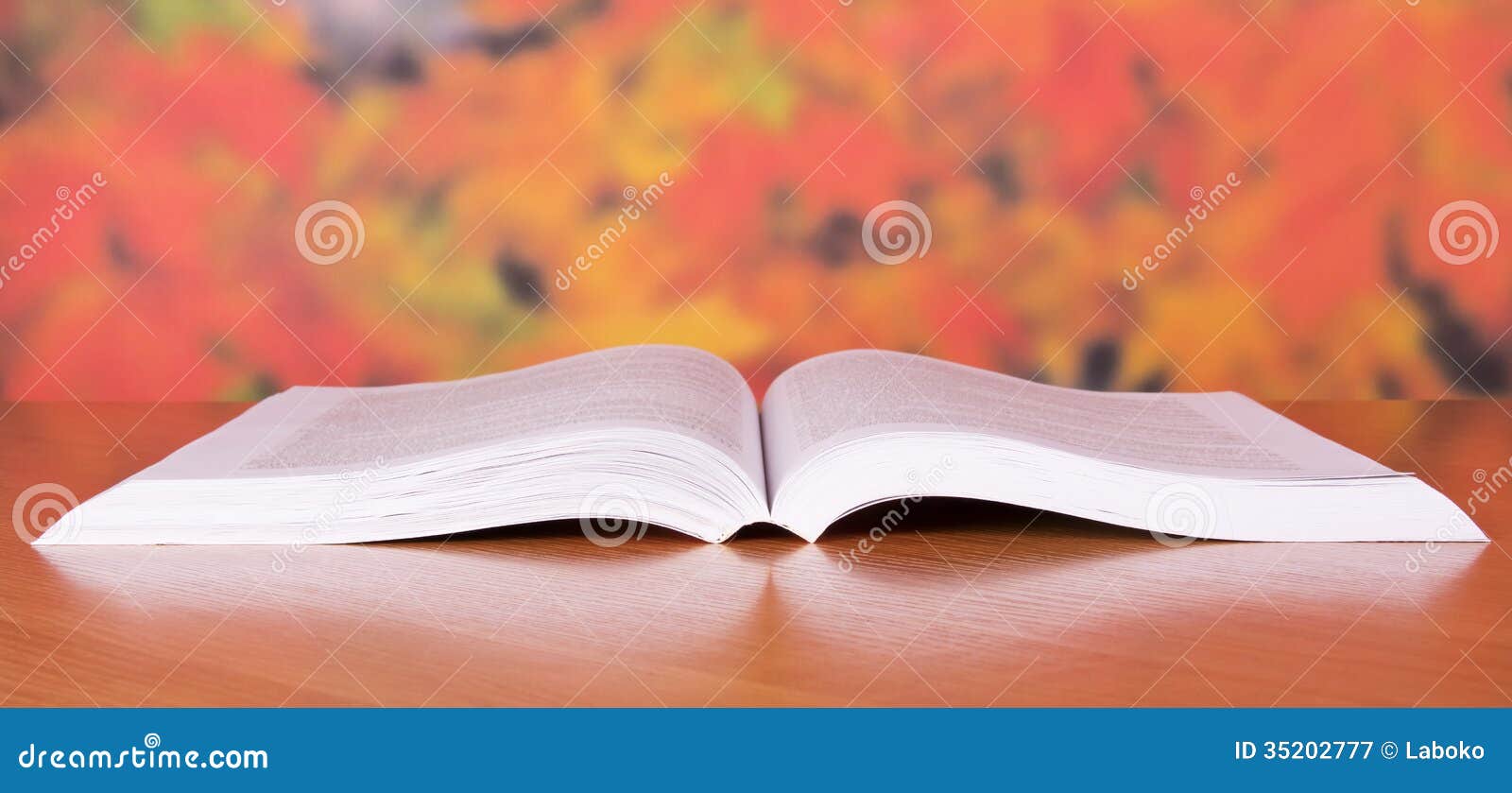 Open book on a table stock image. Image of bookmarks - 35202777