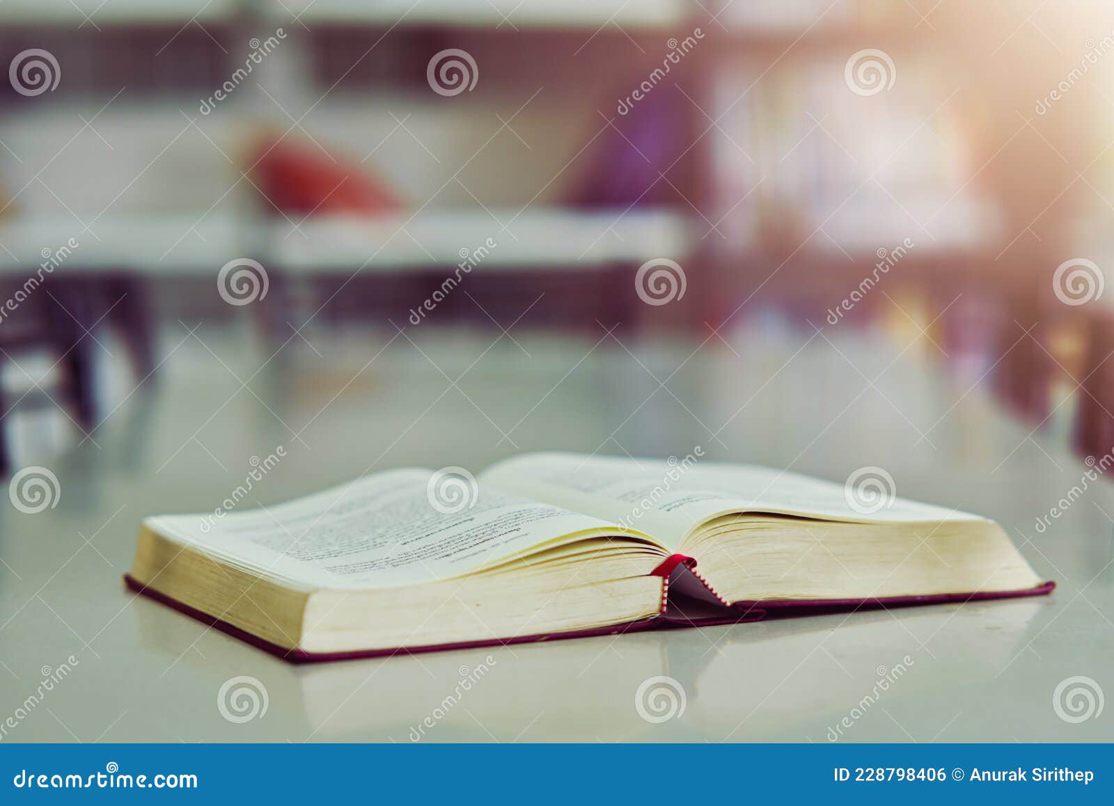 Open book on the table stock photo. Image of concept - 228798406