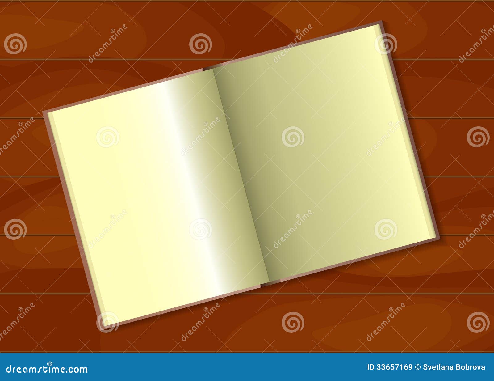 An open book on the table stock vector. Illustration of album - 33657169