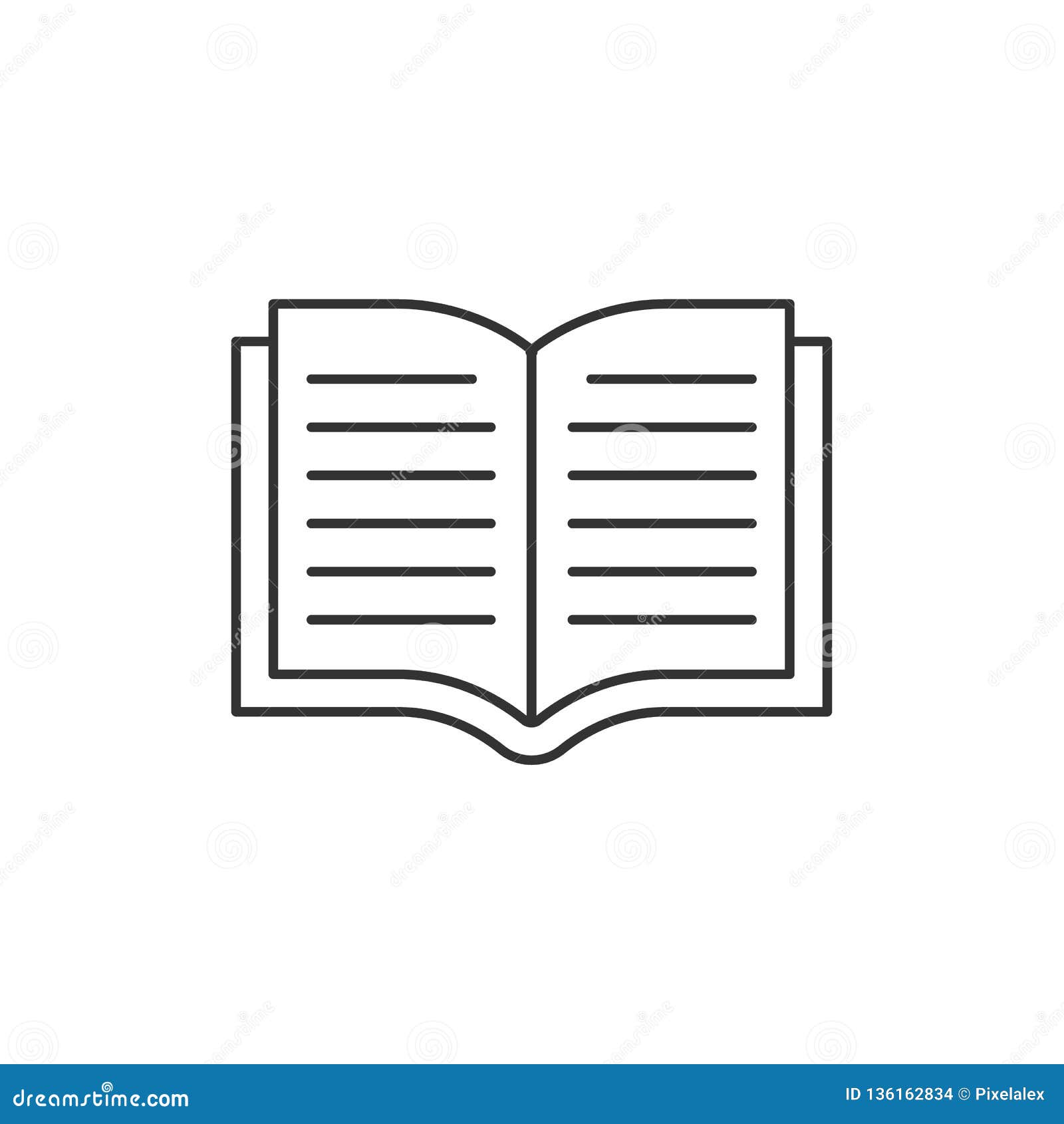 Open book with text stock vector. Illustration of literature - 136162834