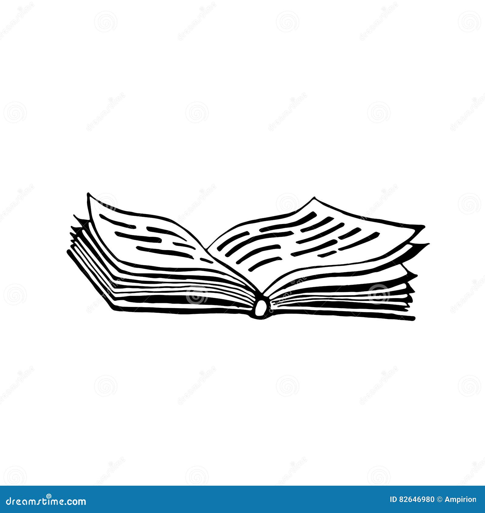 An open book with text . stock vector. Illustration of product - 82646980